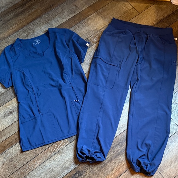 Cherokee Infinity | Tops | Cherokee Infinity Navy Scrub Set | Poshmark